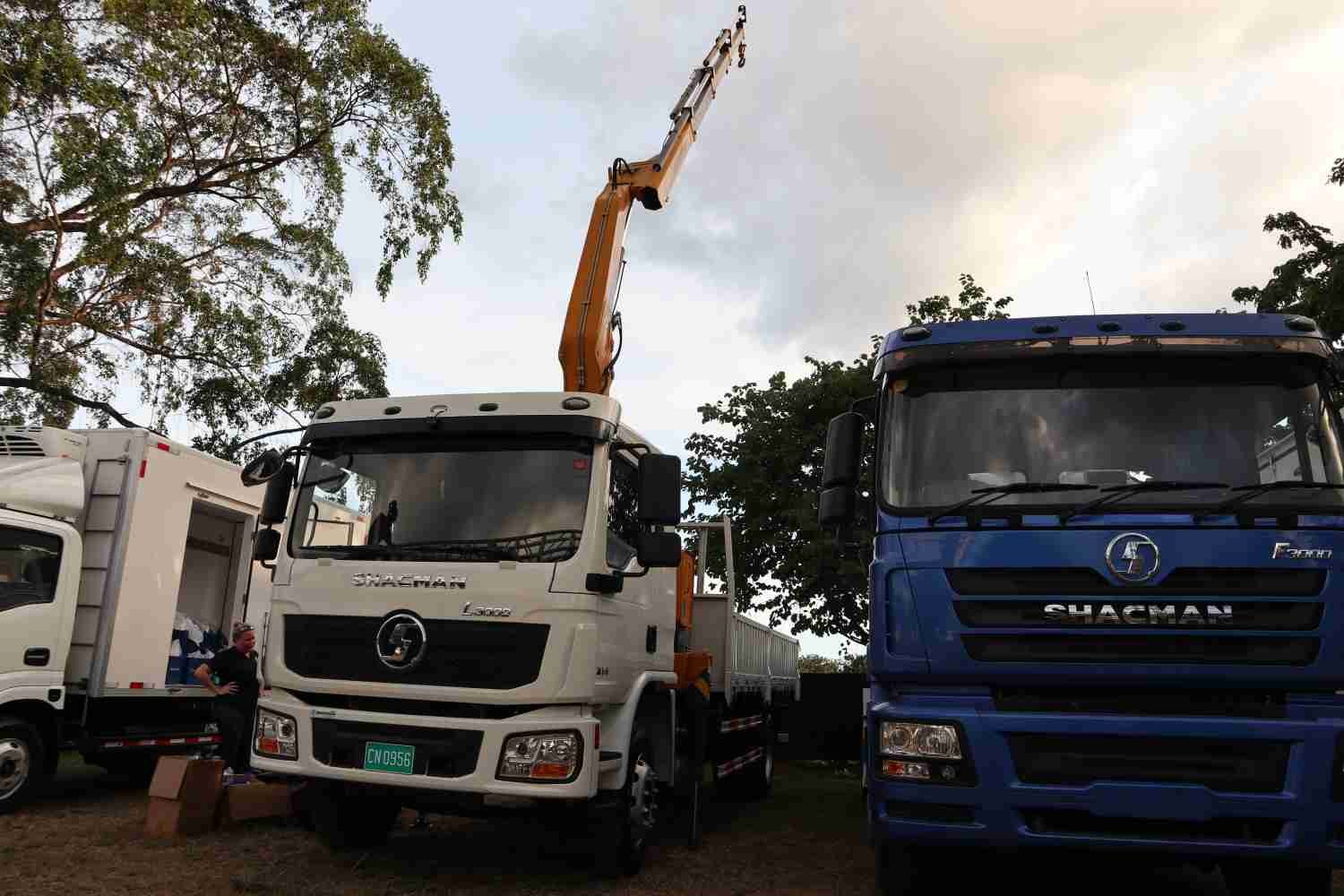 SHACMAN L3000 Crane Cargo Truck 4x2 Small Crane Truck 210hp Euro II