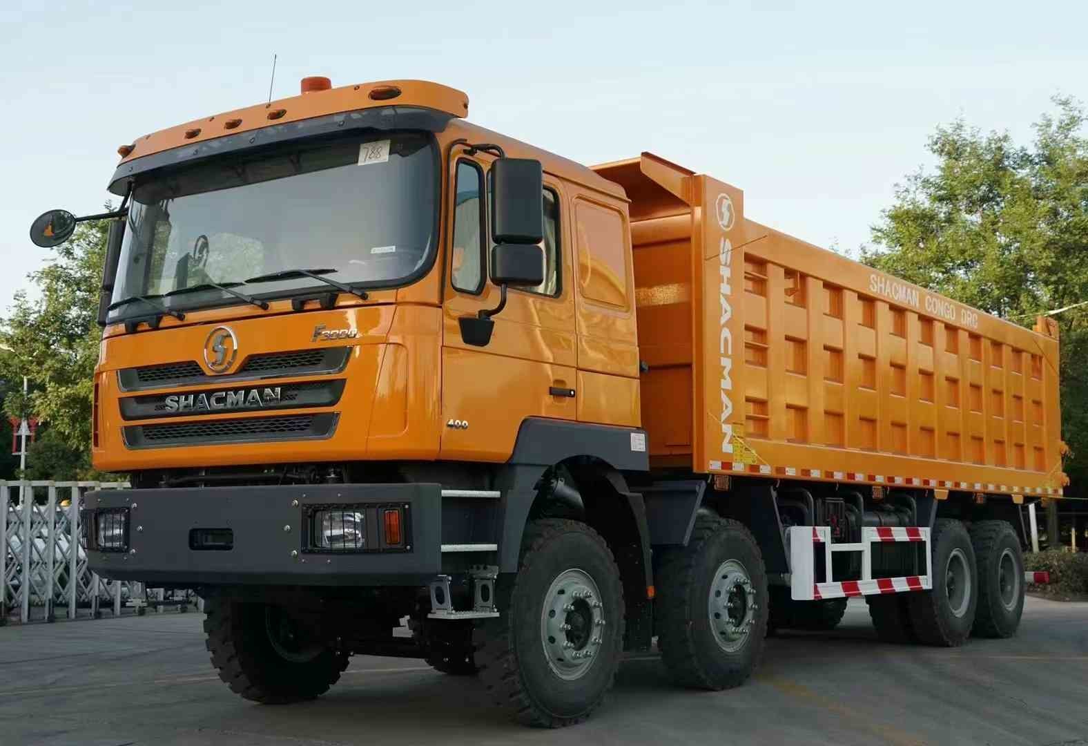 SHACMAN F3000 8x4 380Hp EuroV Dump Truck Double Stage Axle With WEICHAI ...