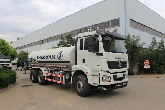 300hp Water Truck Tank SHACMAN F3000 6x4 Euroii White 2000 Gallon Water ...